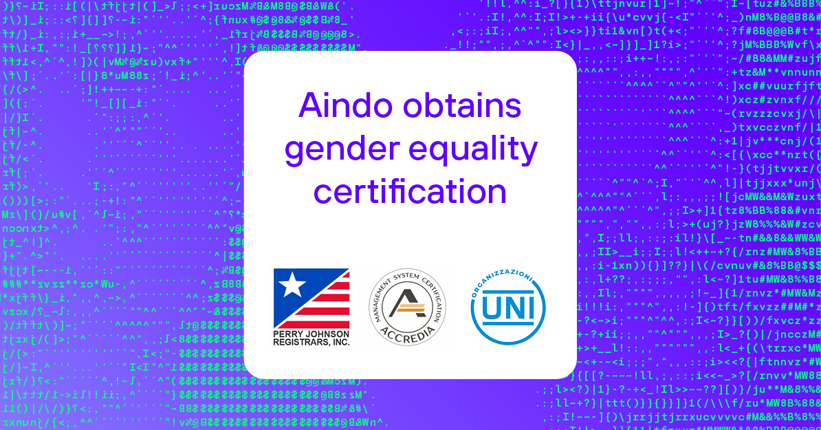 Aindo obtains gender equality certification - Aindo AI